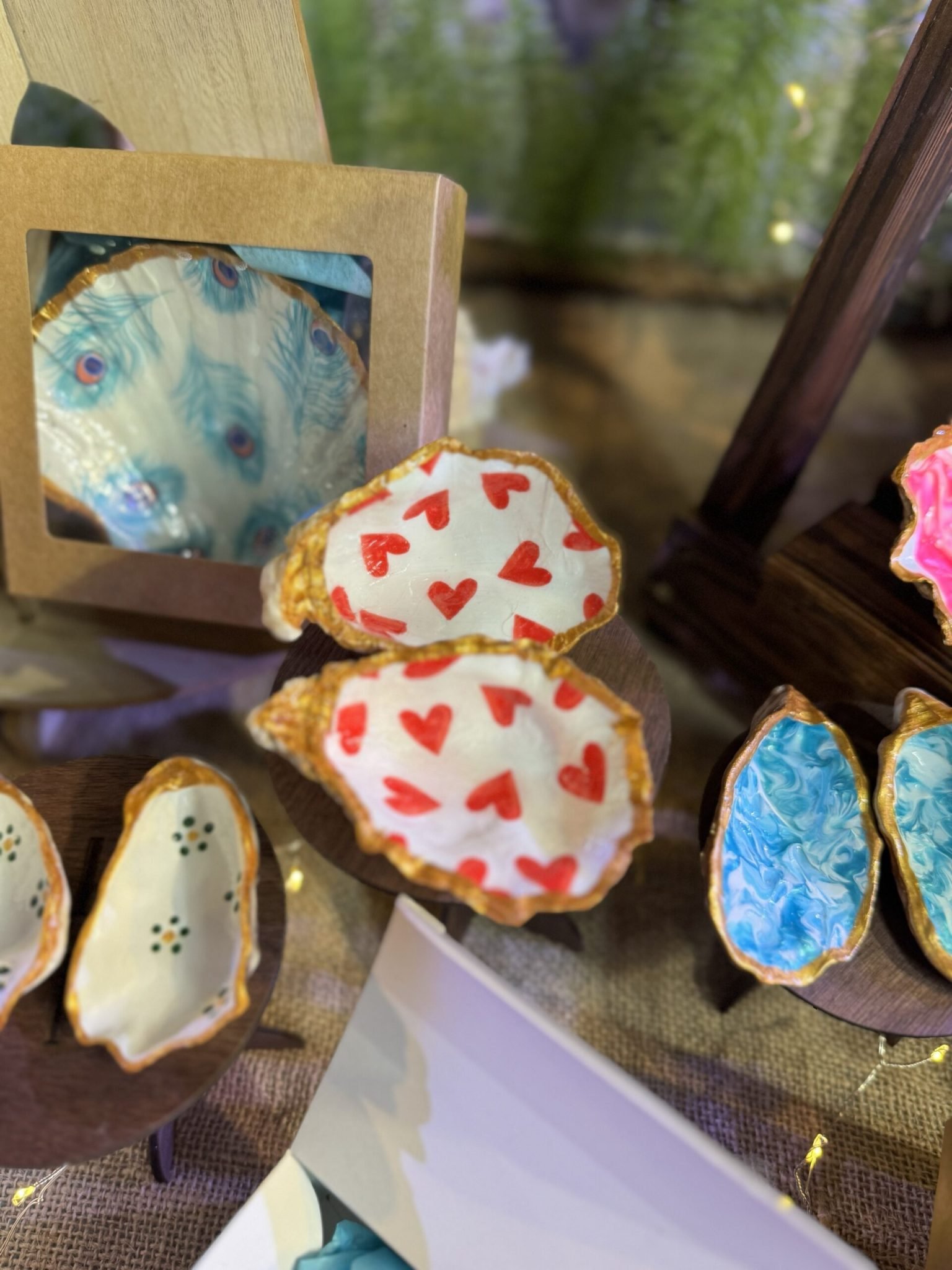 Beautiful Painted Shells - Made in Shropshire, UK by Francesca.